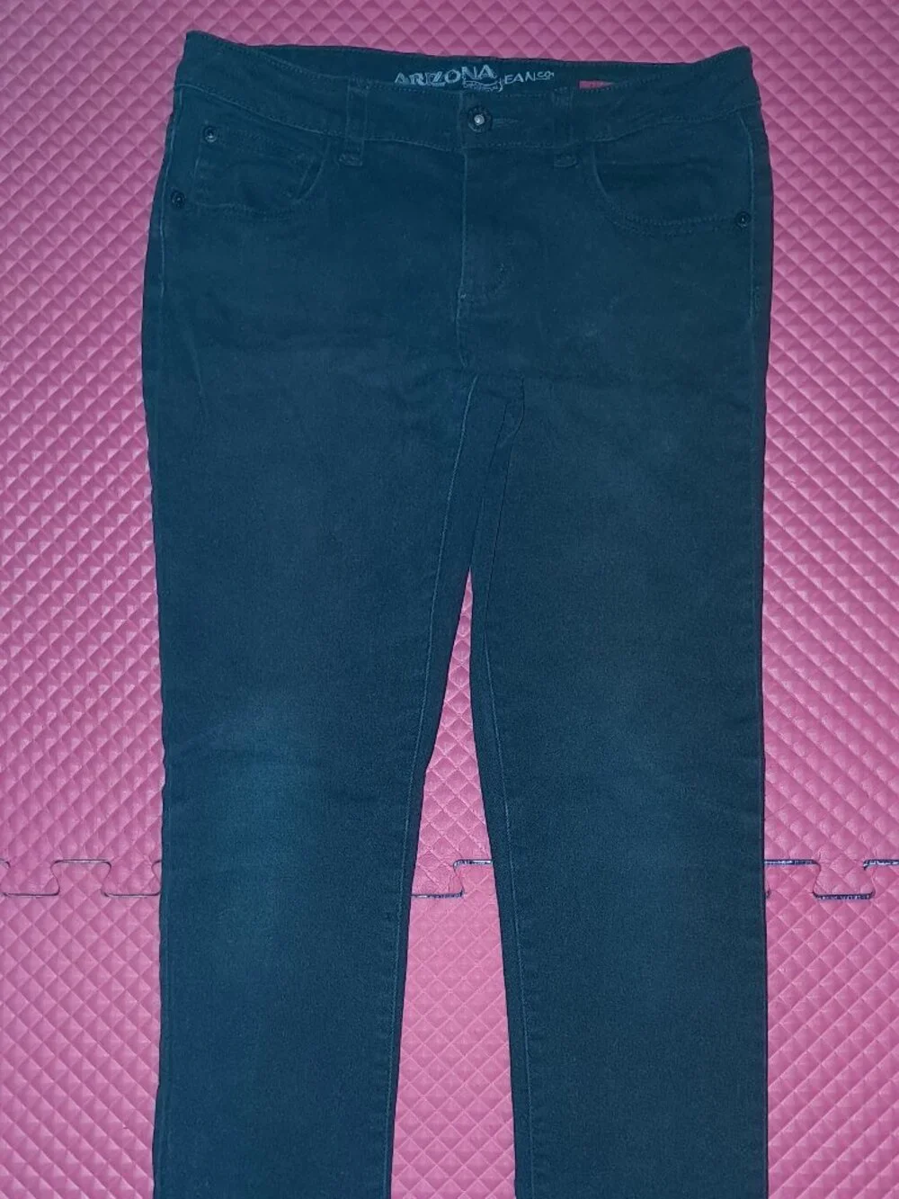Arizona Jean Company | Bottoms | Arizona Skinny Black Jeans Adjustable ...